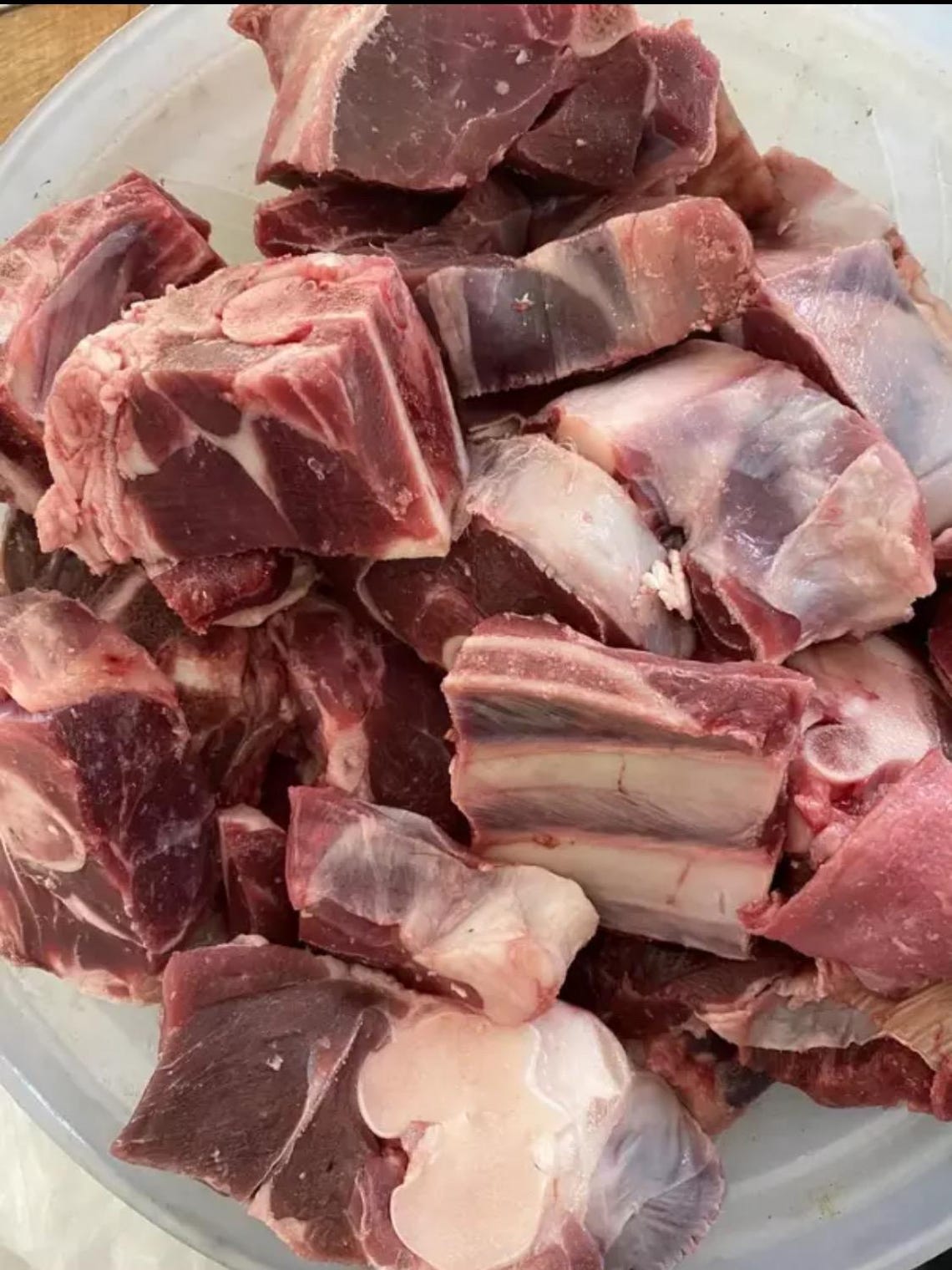 Fresh Skinless Goat Meat WITH BONES 1 Kg - Etsy UK