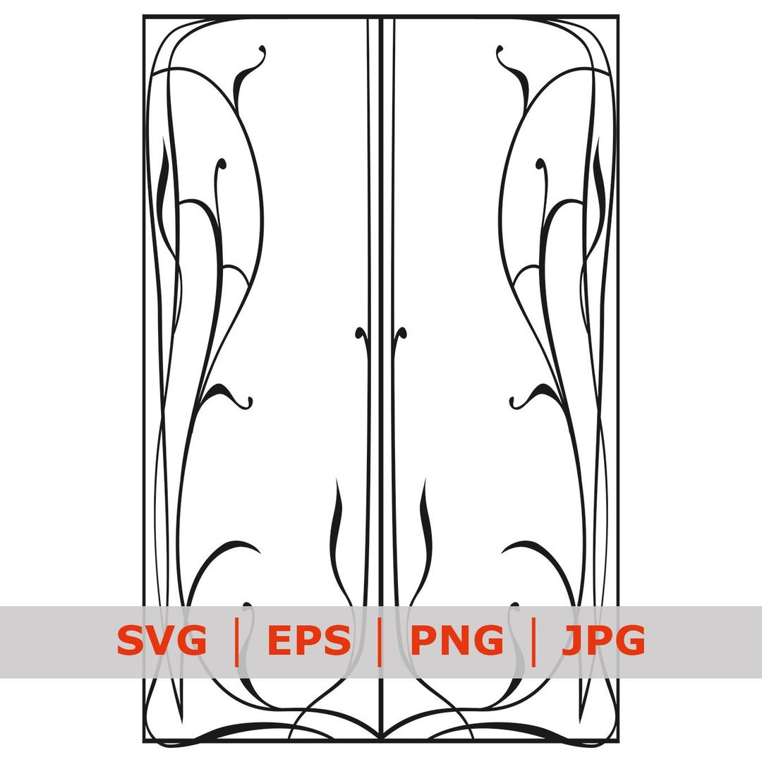 Vector Svg Frame With Floral and Ornament Elements, Leaves and Curves ...