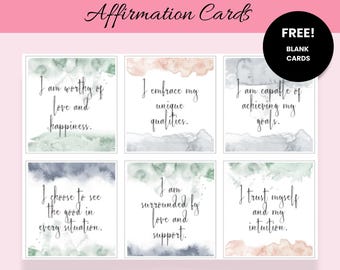 Self-love Affirmation Cards for Daily Mindfulness & Well-being ...