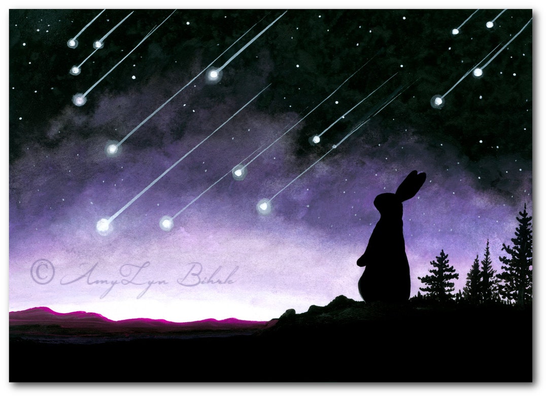 Wildlife Wonders Rabbit Meteor Shower Art Print by Bihrle Wd232 - Etsy Wildlife Wonders Rabbit Meteor Shower Art Print by Bihrle Wd232 - Etsy