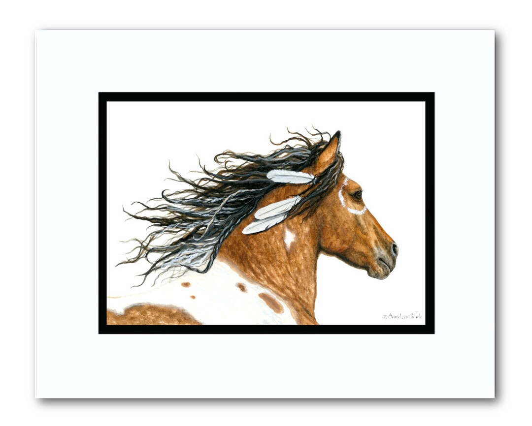 NEW Ready to Ship Hand Signed Gift Idea Curly Pinto Horse Hand Signed ...