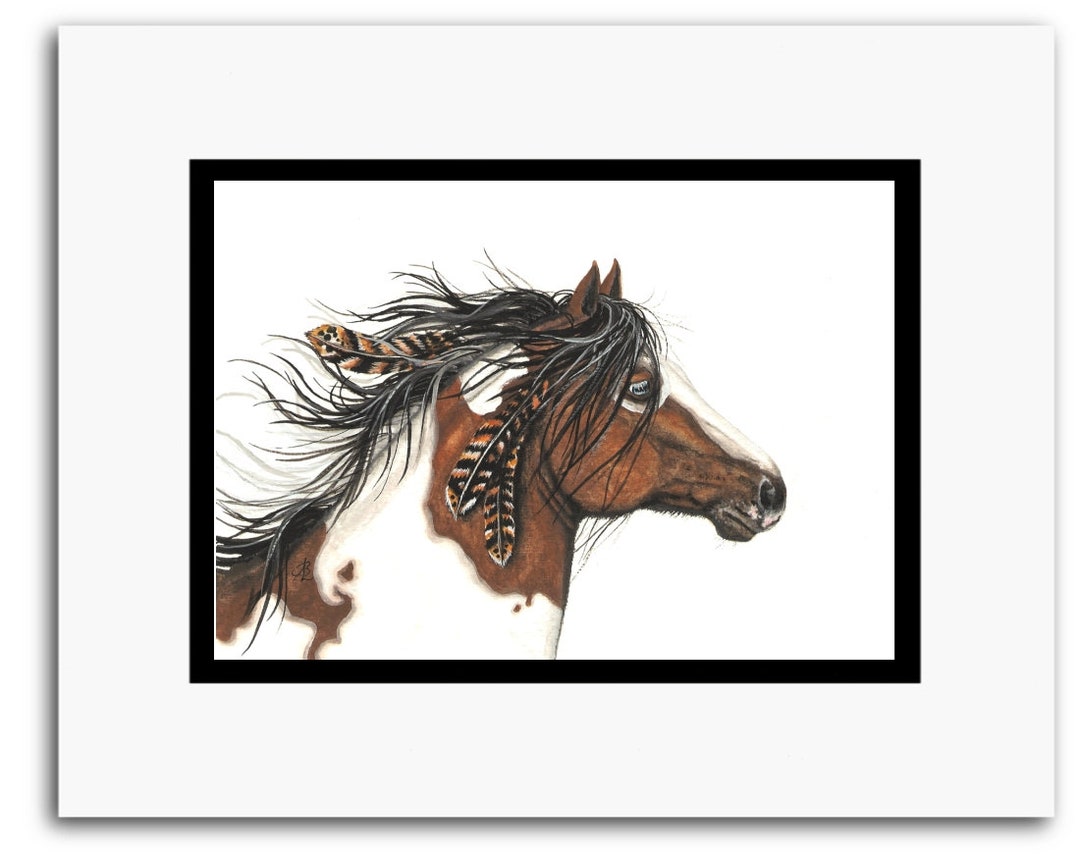 NEW Ready to Ship Hand Signed Gift Idea Curly Pinto Horse Hand Signed ...