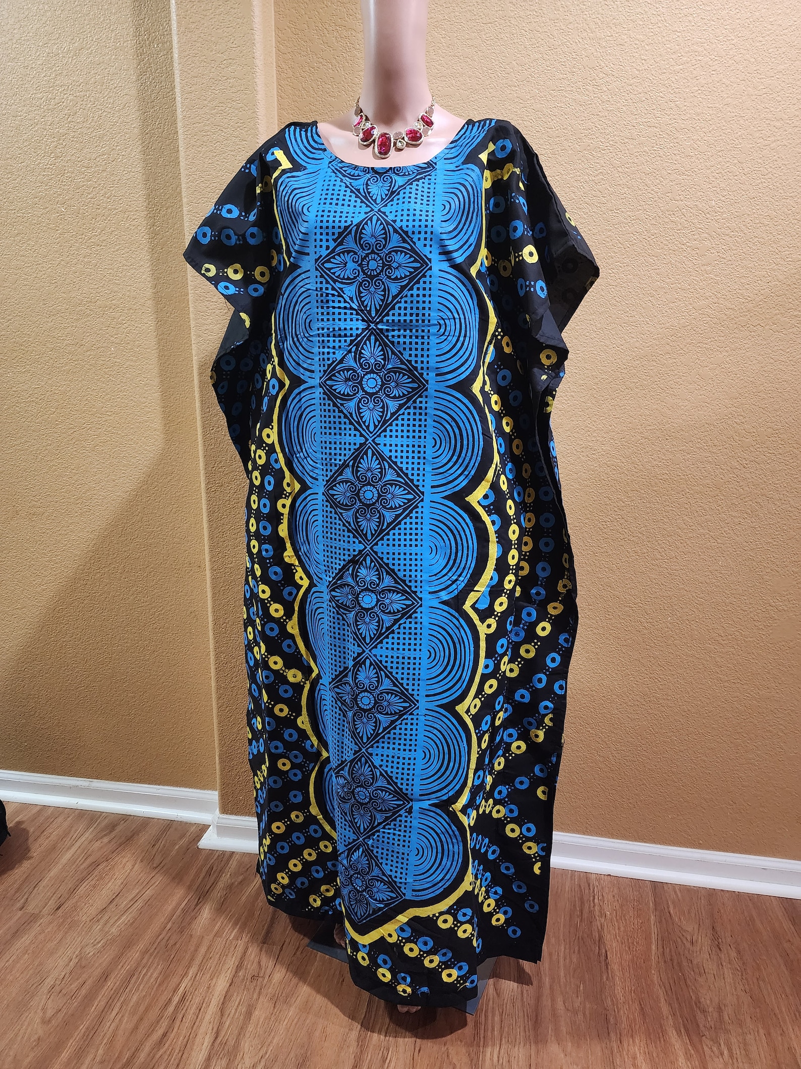 African Nigerian Adire Kampala Tie And Dye Dress Bubu Onesize Etsy