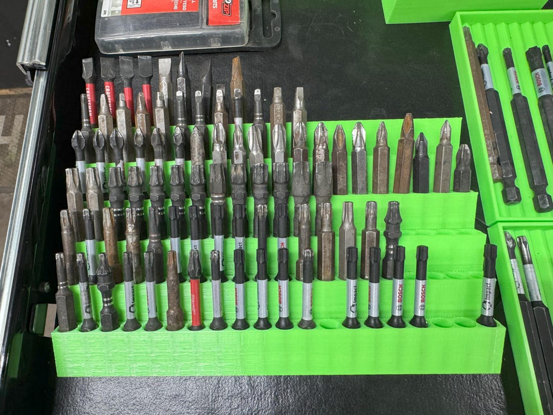 Slanted Bit Organizer for 2" Bits in 1-1/2" Tall Drawer 120 Bits - Etsy