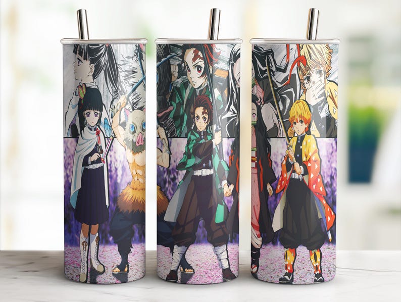 Paquete de envoltura de vaso de anime de 20 oz, diseño de vaso paquete ...