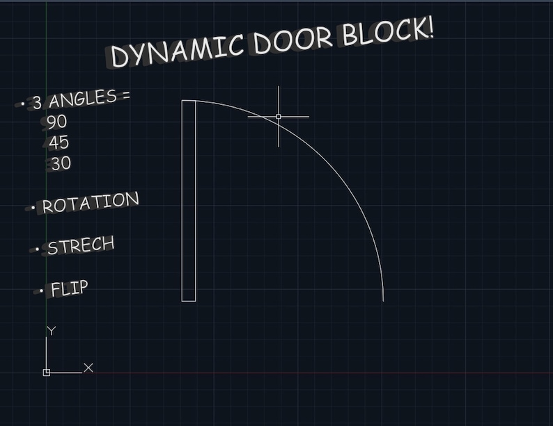 Dynamic Door Block for Autocad Architectural & Interior Design - Etsy