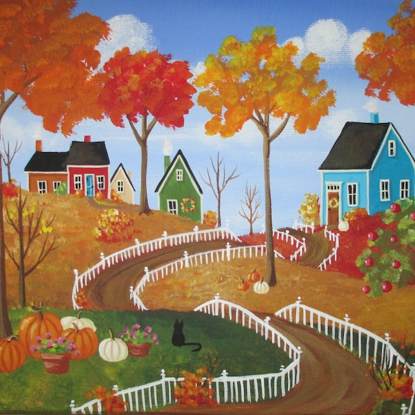 Autumn Folk Art - Etsy
