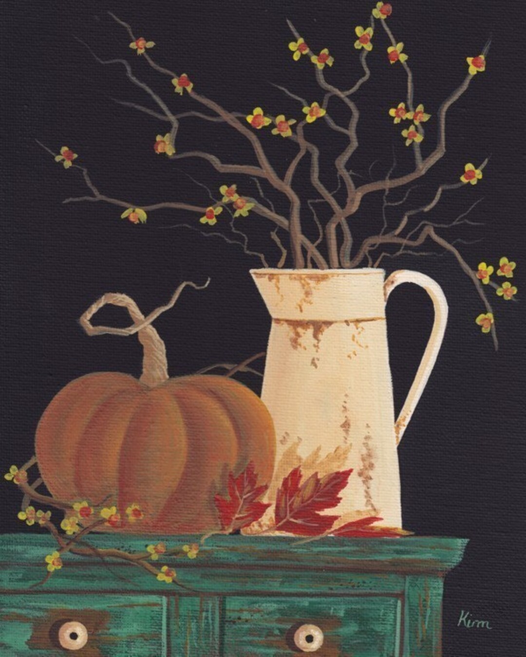 Bittersweet Folk Art Print - Etsy