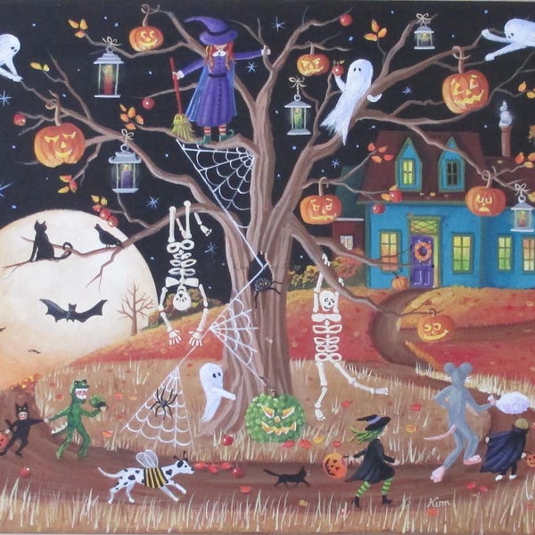 Halloween Folk Art - Etsy