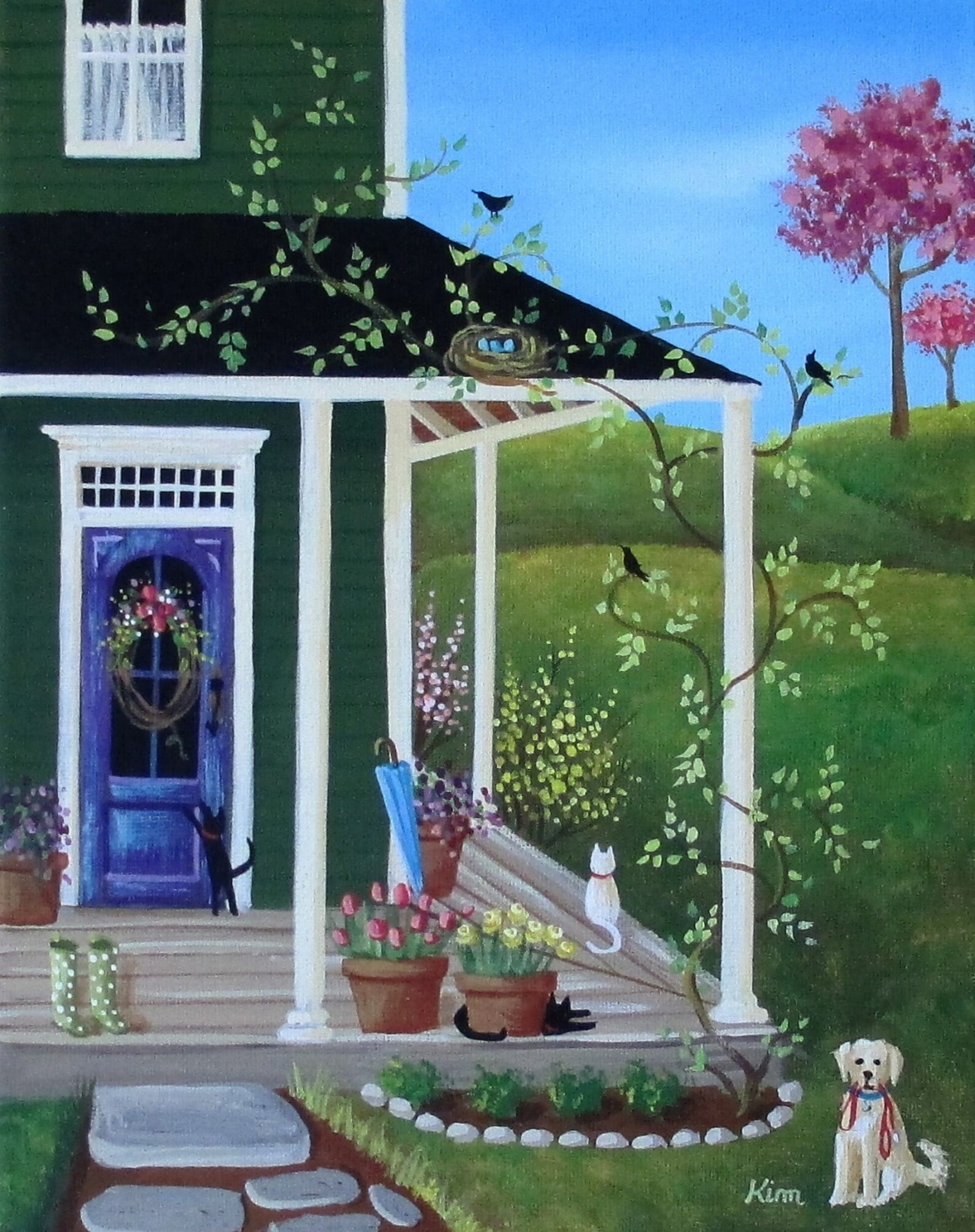 Promise of Spring Folk Art Print - Etsy