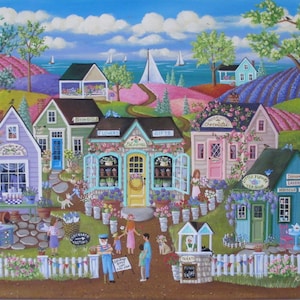 Original Folk Art Spring Summer Painting~flower Festival - Etsy