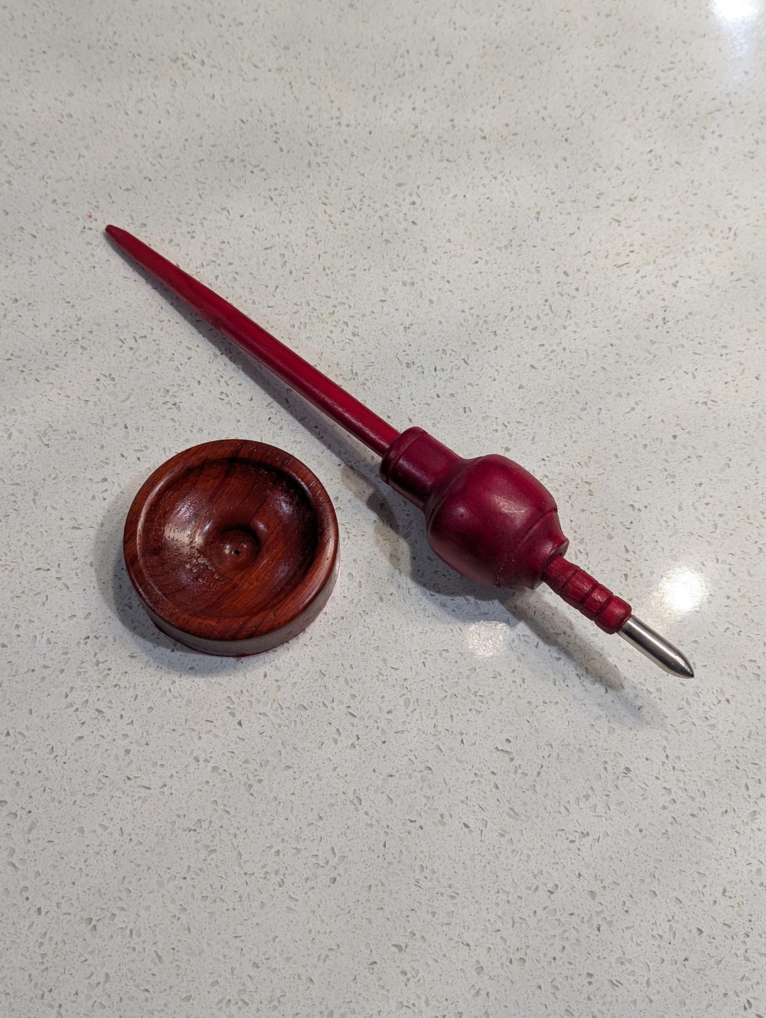 Hand Crafted Support Spindle - Red, Slender - Etsy