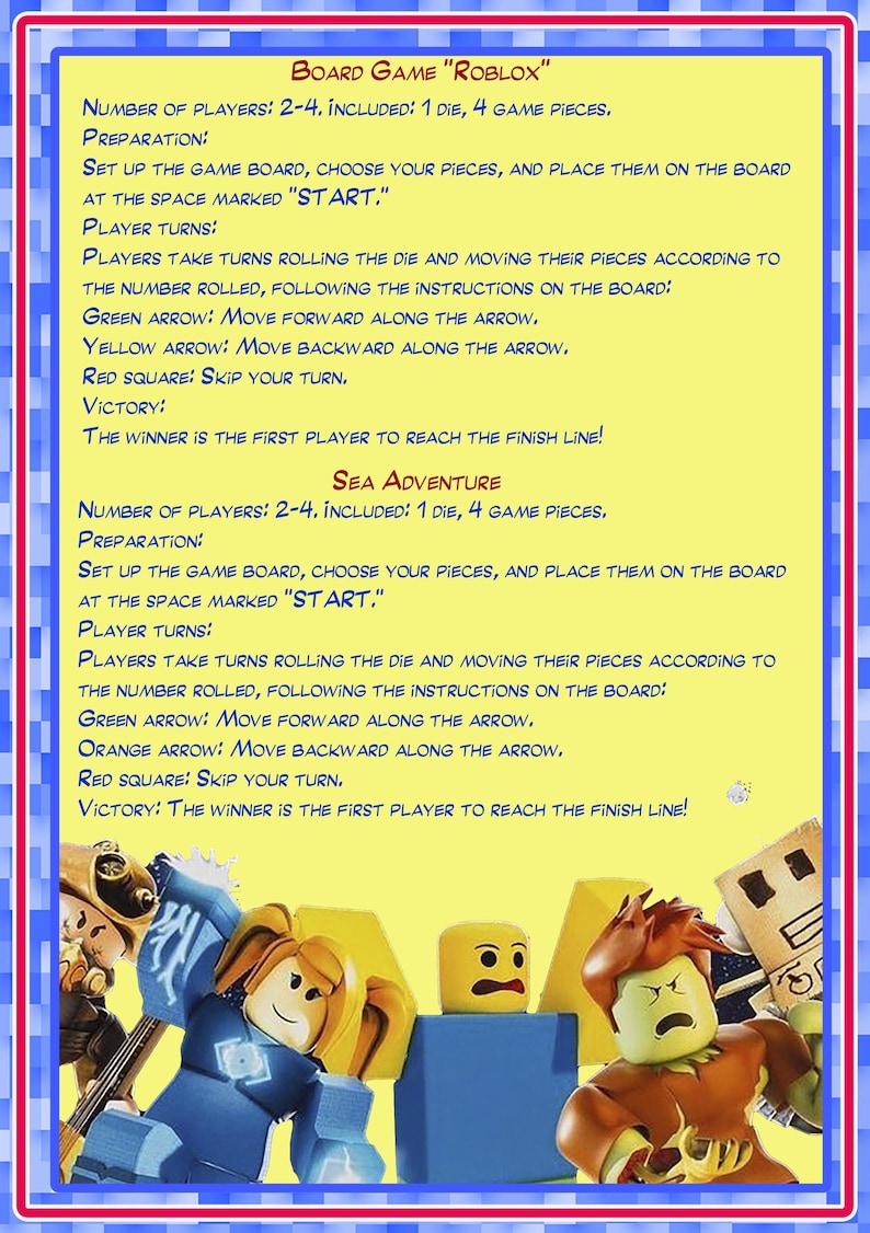 Roblox Activity Book – DIGITAL DOWNLOAD – Printable Roblox Games for ...