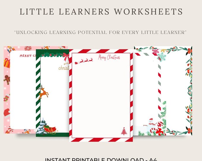 Printable 5 X 7 Christmas Stationery Digital Download Formatted for 5 X ...