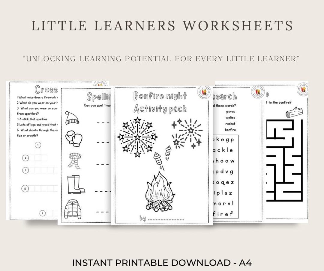 Bonfire Night Activity Pack Engaging Worksheets for 5-7 Year Olds ...