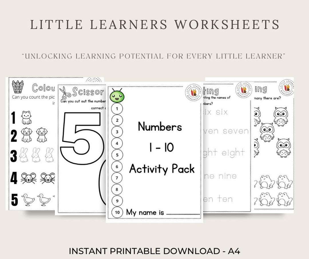 Numbers up to 5 Activity Pack Fun Learning Worksheets Aimed for ...