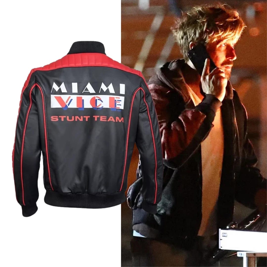 Handmade Ryan Gosling the Fall Guy Miami Vice Stunt Team Bomber Real ...