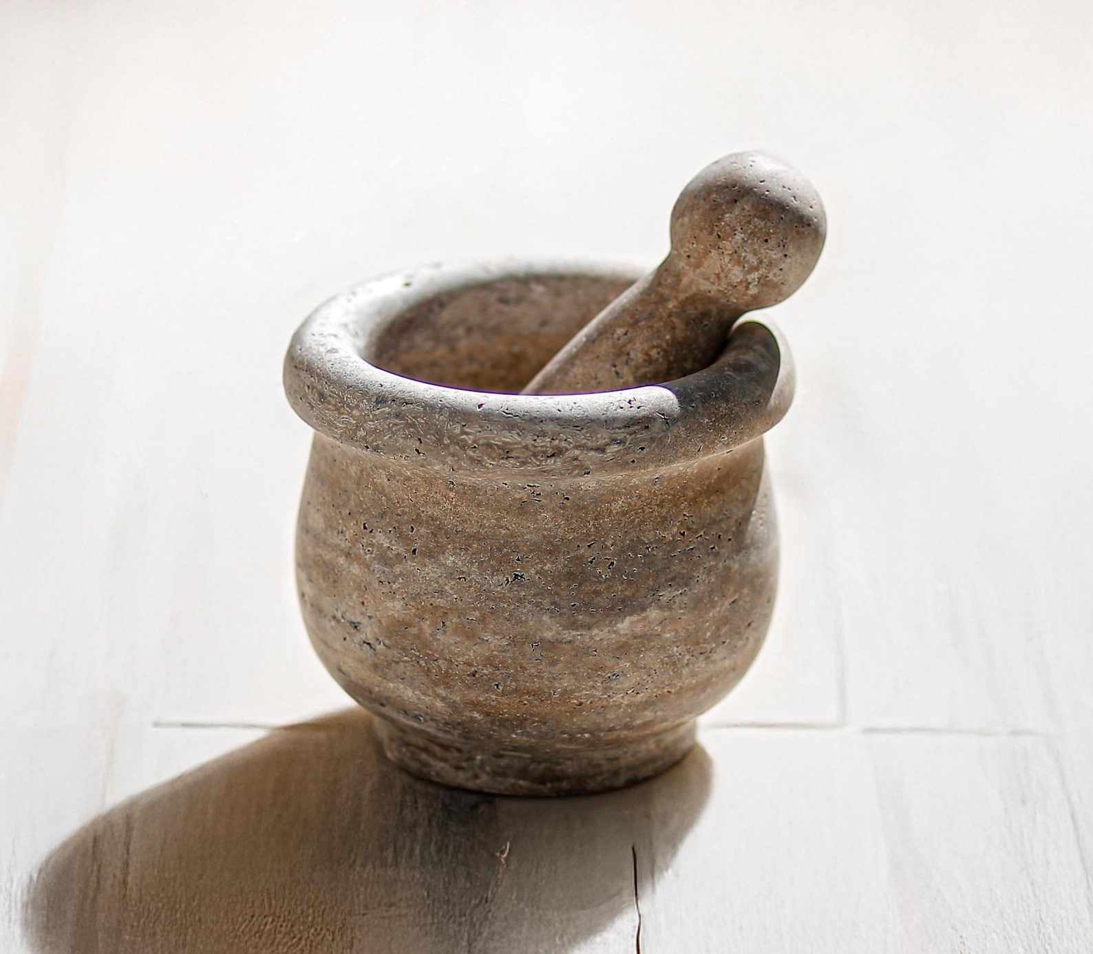 Terra Giant - Ultra Large Travertine Mortar and Pestle: Handmade Stone ...
