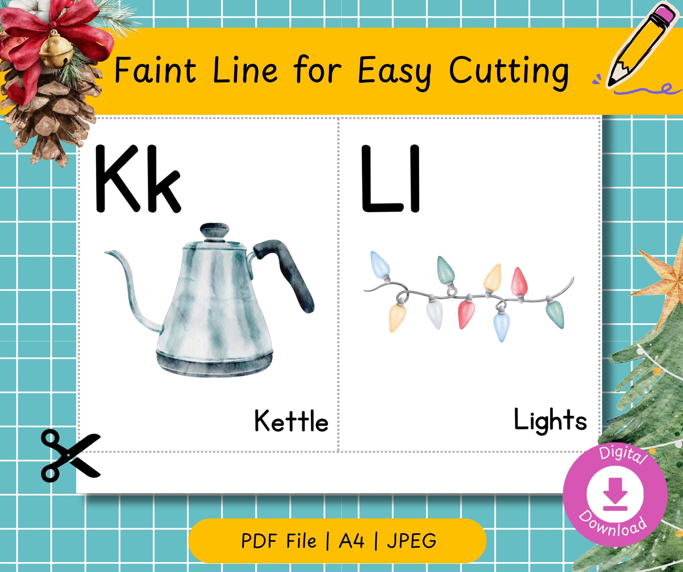 Christmas Alphabet Poster & Flashcards for Kids Winter Festive Fun ...