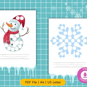 Winter Coloring Worksheet Activity Do a Dot Coloring Pages for Kids ...
