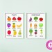 Fruit & Vegetable Poster Bundle for Kids Educational Wall Art for ...