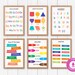 Ultimate Kids Learning Poster Bundle Alphabet, Numbers, Shapes, Colors ...