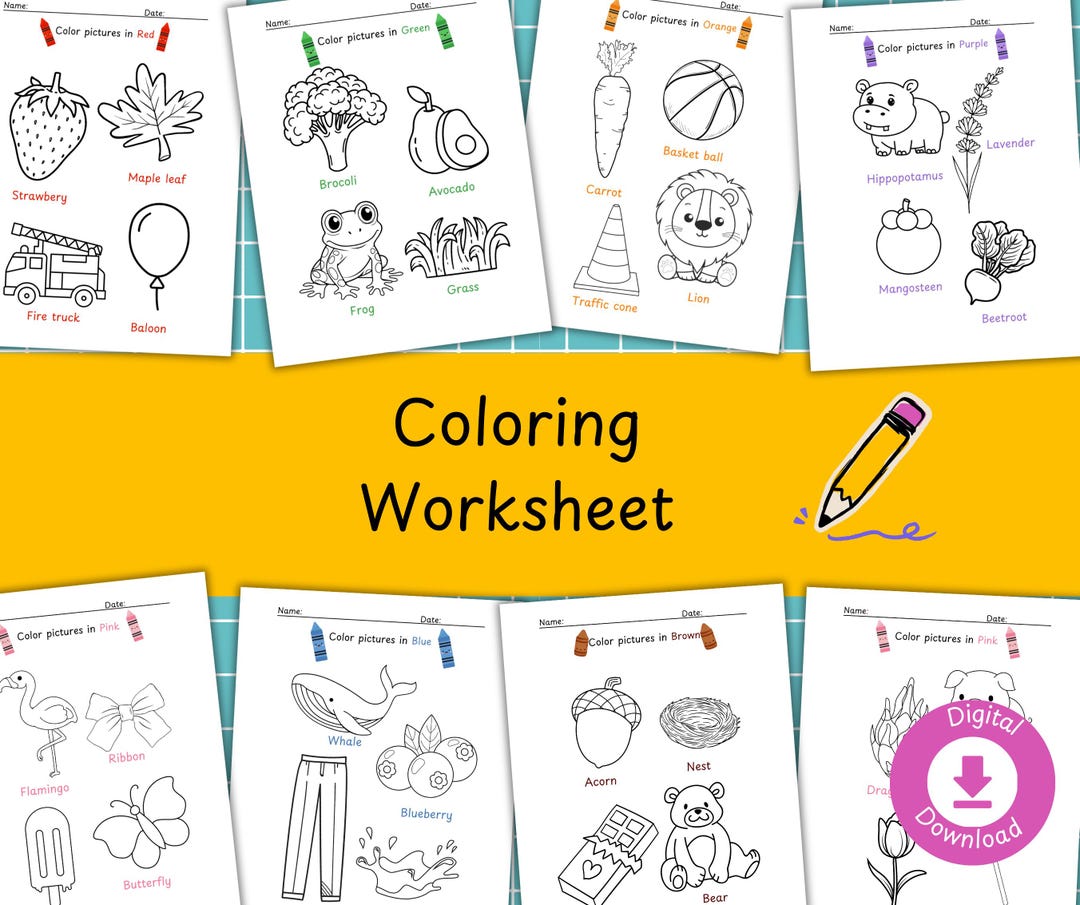 Kids Coloring Worksheets Creative Printable Activity for Toddlers ...