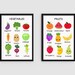 Fruit & Vegetable Poster Bundle for Kids Educational Wall Art for ...