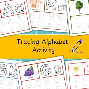Printable Alphabet Tracing Worksheet for Kids Fun & Educational ABC ...