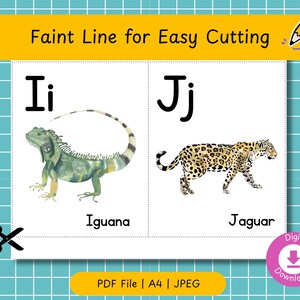 Animal Alphabet Poster for Kids, Educational Wall Art, Nursery Decor, A ...