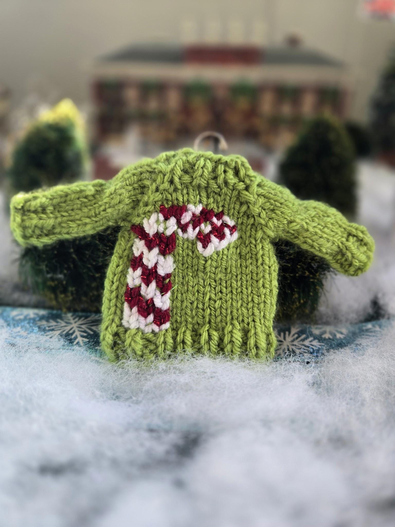 Mini-knit Christmas Sweater Ornament *pattern* - Etsy