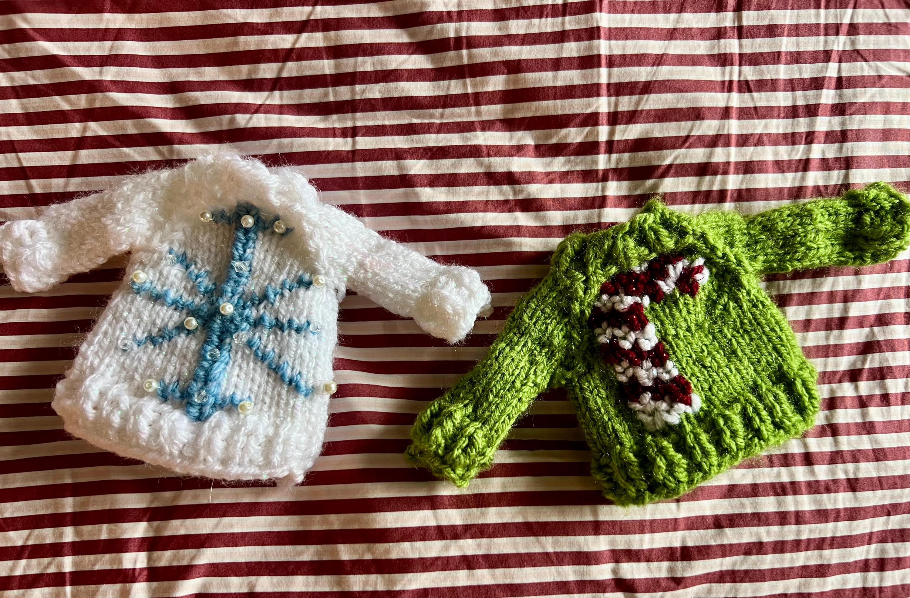 Mini-knit Christmas Sweater Ornament *pattern* - Etsy