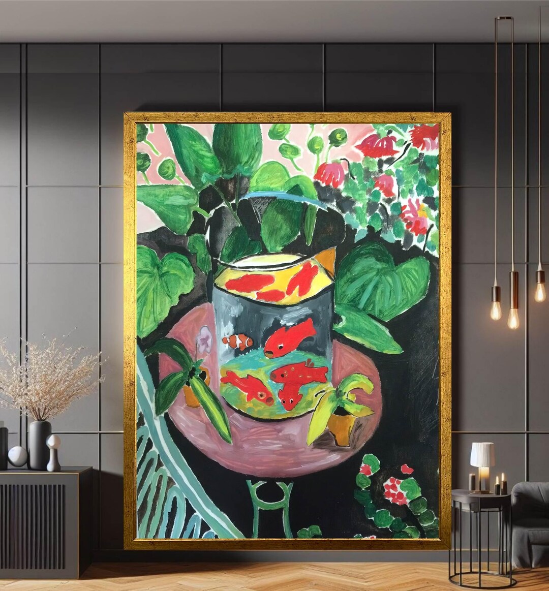 Henri Matisse,goldfish,goldfish in A Fish Tank Frame Canvas Wall Art ...
