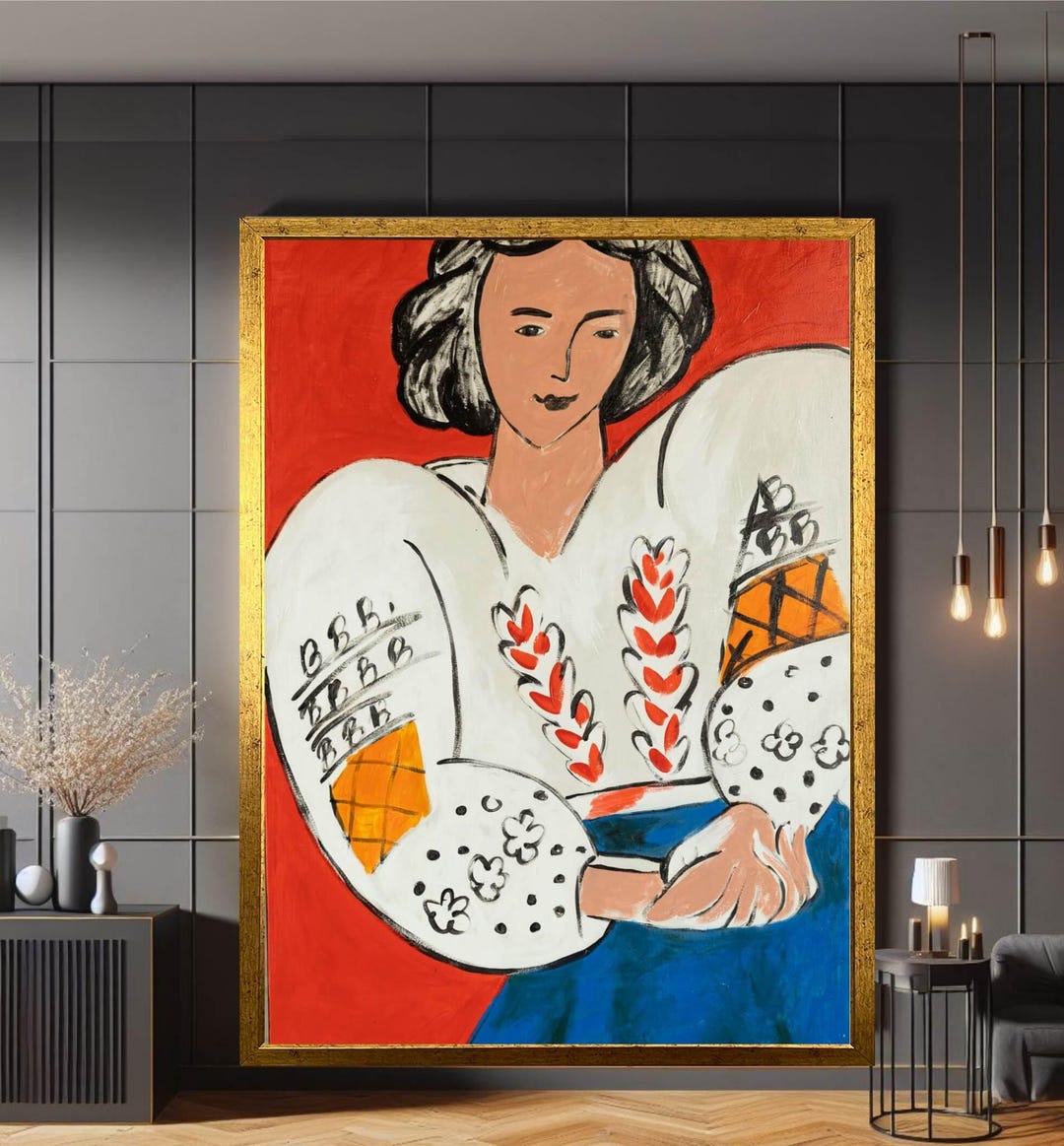 Henri Matisse La Blouse Roumaine 1940 Frame Canvas Wall Art Print Ready ...