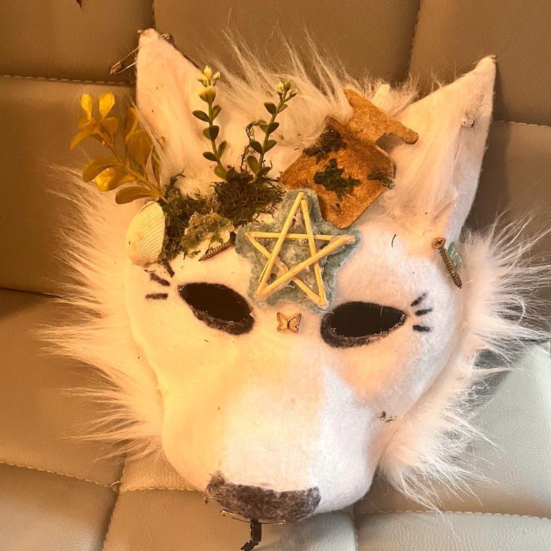 Arctic Fox Therian Mask - Etsy