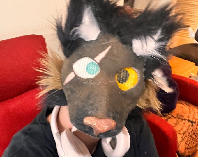 German Shepherd Dog Mask, Therian, Furry, Halloween, Cosplay, Dress Up ...
