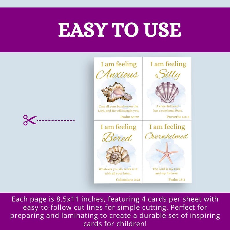 Bible Emotion Cards, Kids Religious Learning Cards, Kids Emotion Cards ...