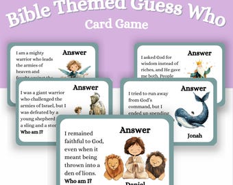 Bible Game, Bible Guess Who, Christian Faith, Bible Game for Kids ...