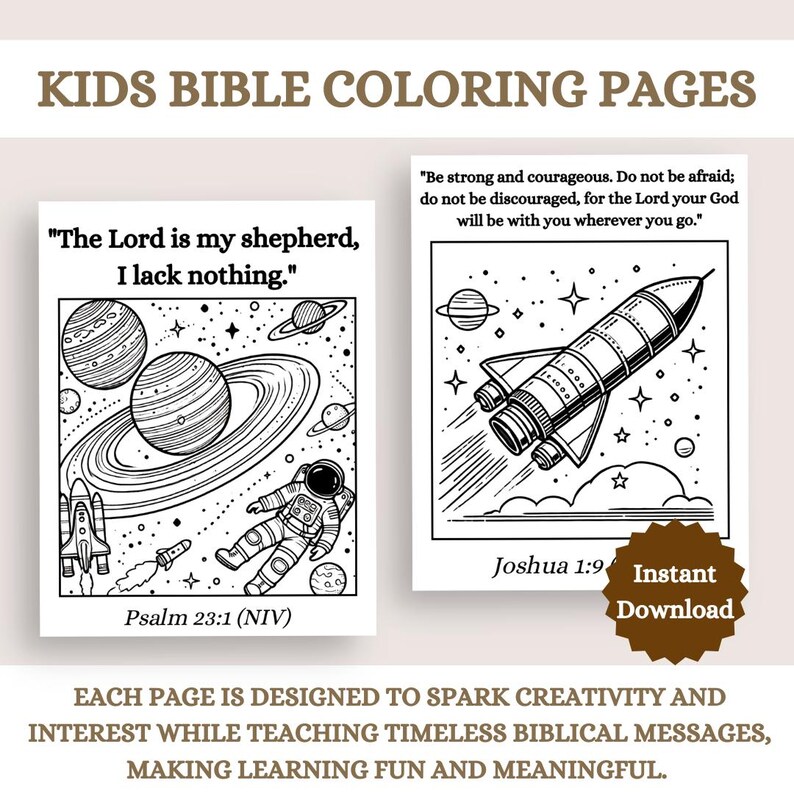 Bible Coloring Pages, Kids Religious Learning, Christian Faith ...
