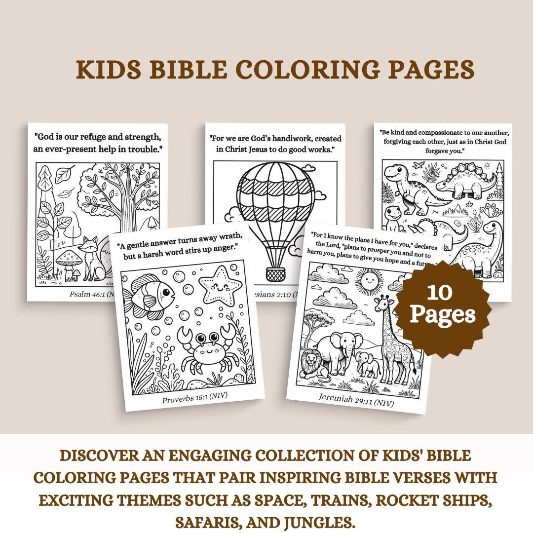 Bible Coloring Pages, Kids Religious Learning, Christian Faith ...