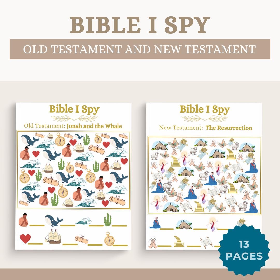 Bible I Spy, Bible Games for Kids, Bible Activities, Old Testament, New ...