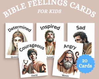 Emotions of the Bible Cards for Kids – Christian Emotional Learning ...