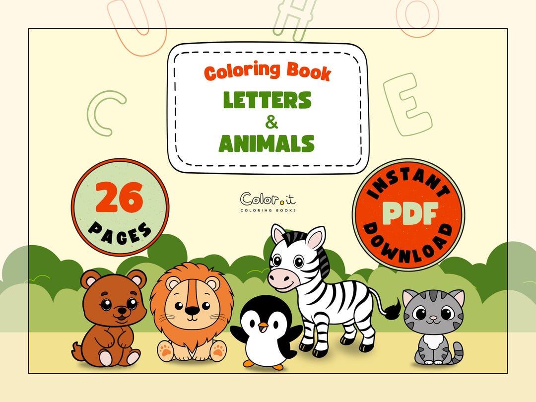 Alphabet Coloring Pages - Kids Educational Activity - Learning ABC and ...