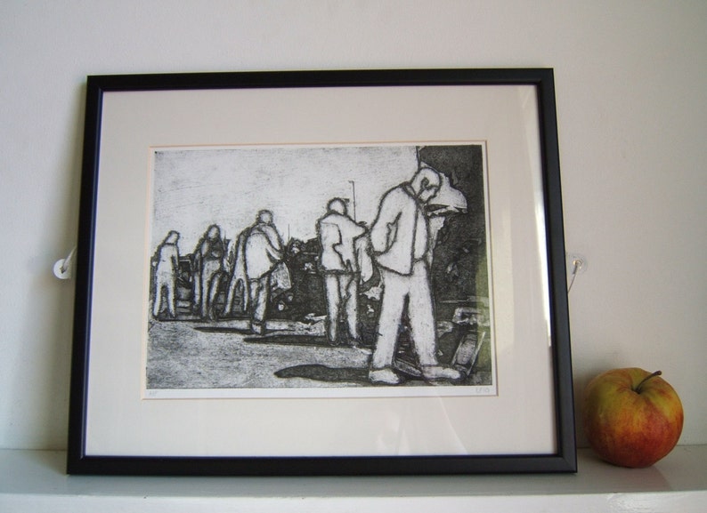 Car Boot original Collagraph Hand Pulled Artist Print - Etsy