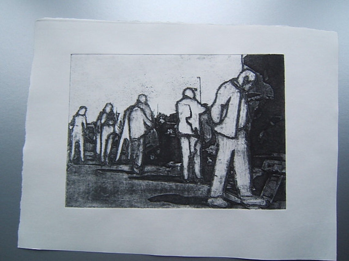 Car Boot (original Collagraph Hand Pulled Artist Print) - Etsy