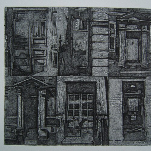 Parked Again original Collagraph Hand Pulled Artist Print - Etsy