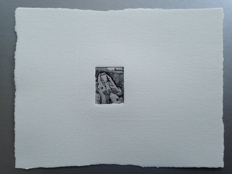 Hands II (original Collagraph Hand Pulled Artist Mini Print) - Etsy