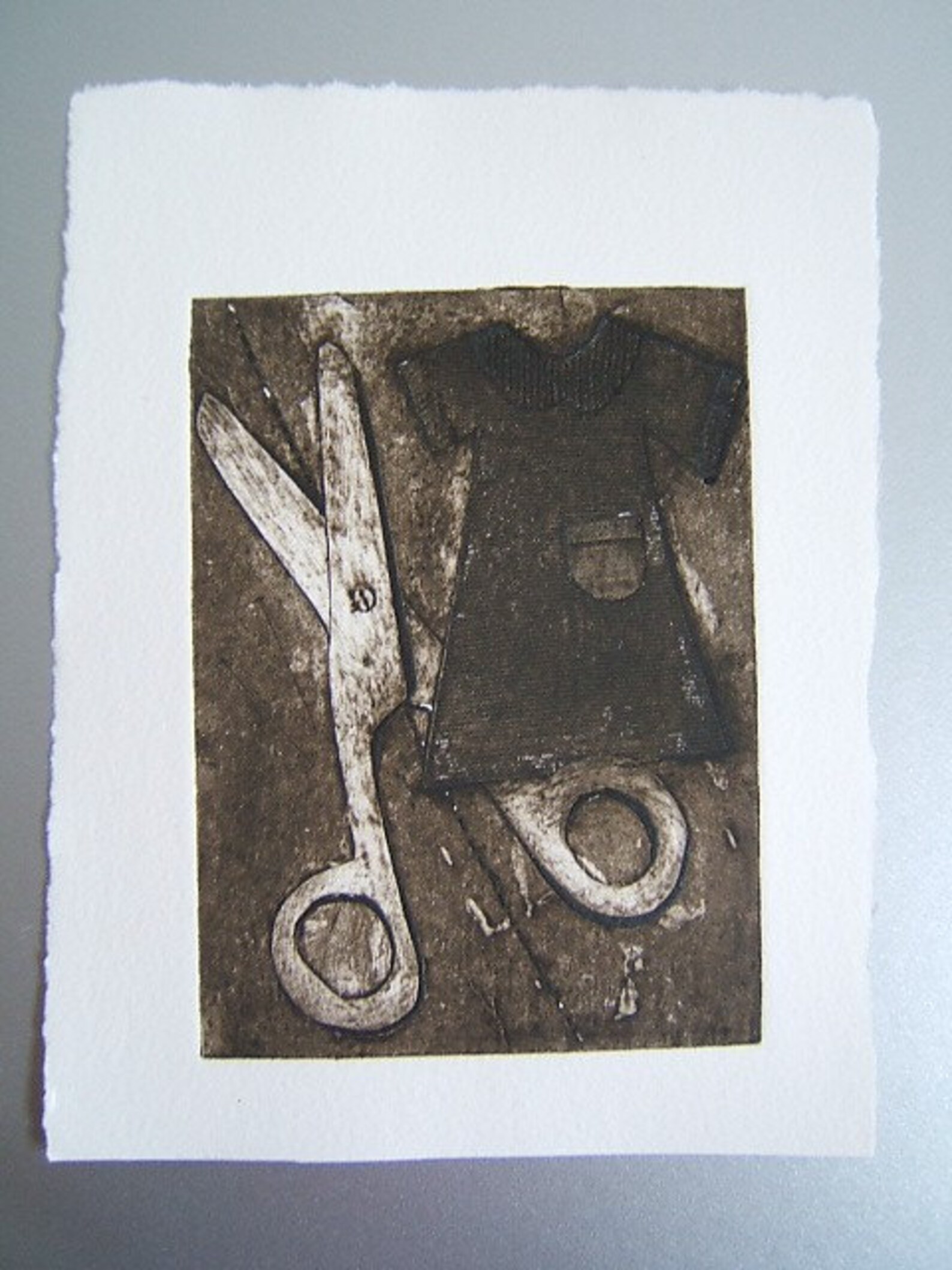 Scissors original Collagraph Hand Pulled Artist Print - Etsy