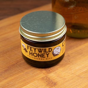 Feywild Honey Dice Set and Candle Bundle | 7 Polyhedral Dice | Dungeons ...