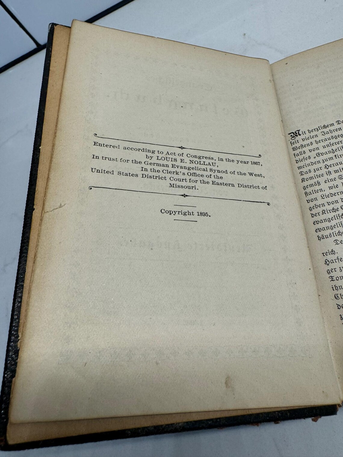 Church Hymn Book German 1895 Lutheran Augsburg Confession Concordia ...